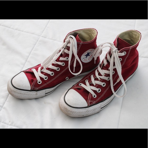 Converse | Shoes | Maroon High Top Converse | Poshmark